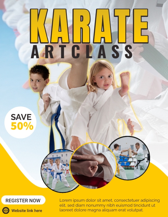 Karate Art Class Ads Template | PosterMyWall