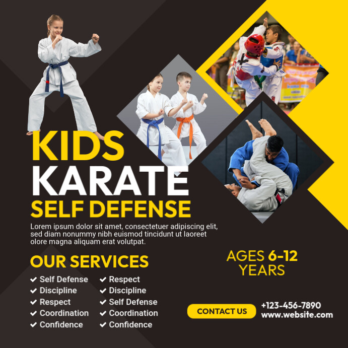 Karate Class Ad Template | PosterMyWall