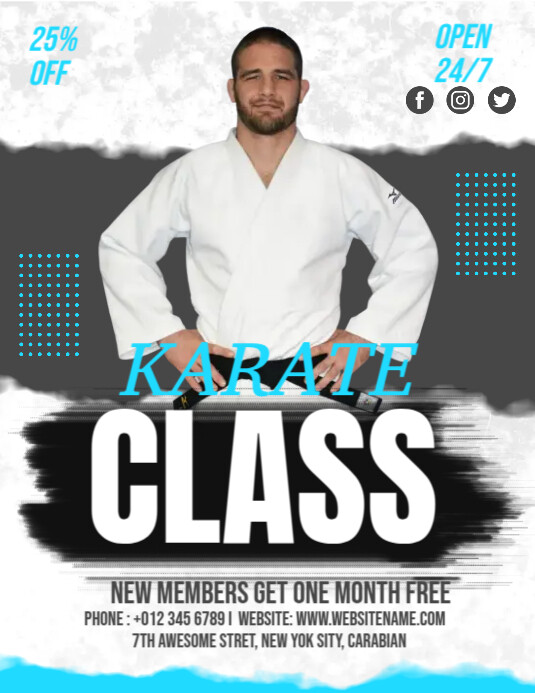 Karate Class Ads Template | PosterMyWall