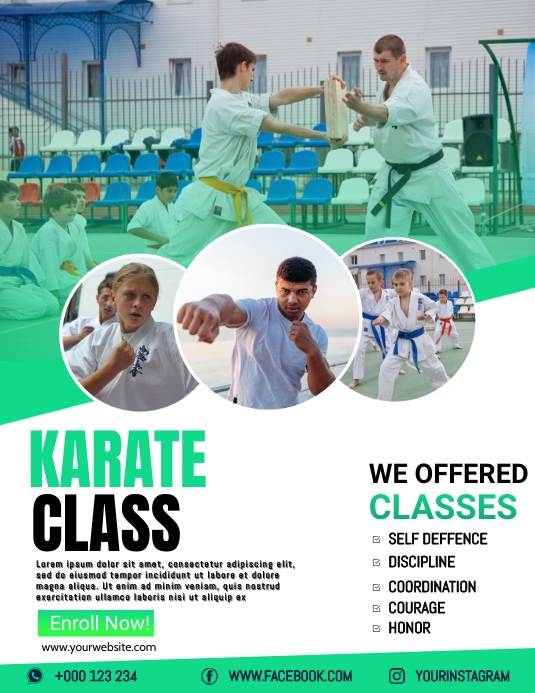 Karate Class Ads Template | PosterMyWall