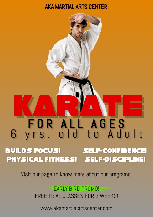 Karate Class Flyer Template | PosterMyWall