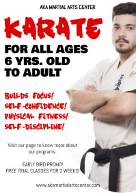 Karate Martial Arts Classes Flyer Template | PosterMyWall