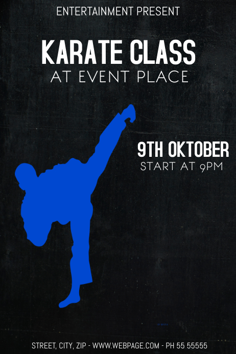 Karate class flyer template | PosterMyWall