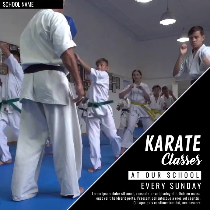 Karate classes Template | PosterMyWall