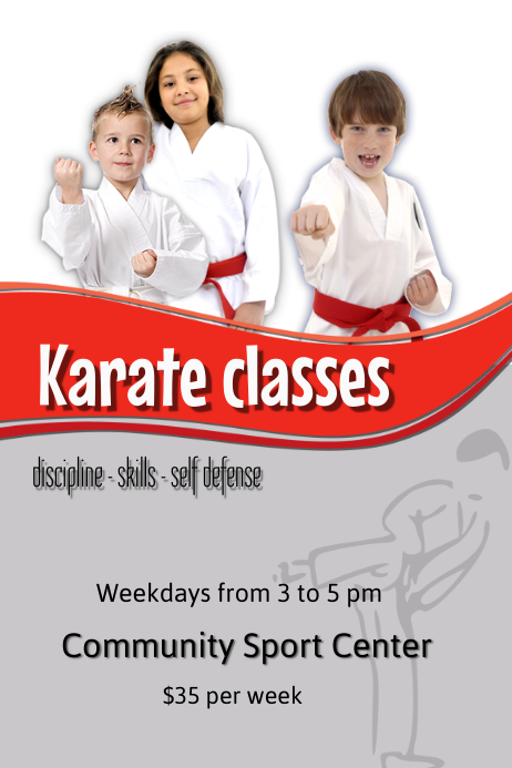 Karate classes Template | PosterMyWall