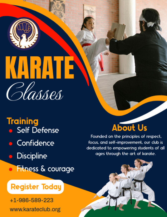 Karate Club Ad Flyer Template | PosterMyWall