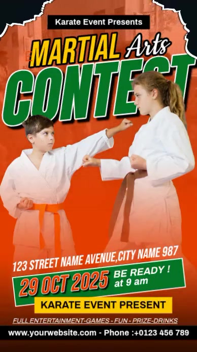 Karate Contest Ads Template | PosterMyWall
