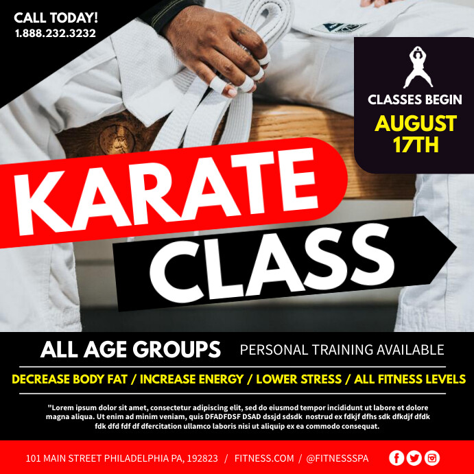 Karate Template | PosterMyWall