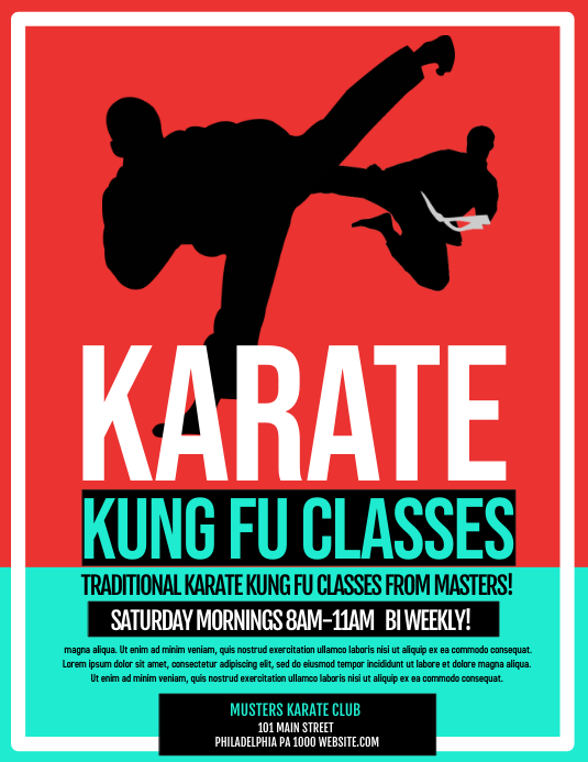 karate Template | PosterMyWall