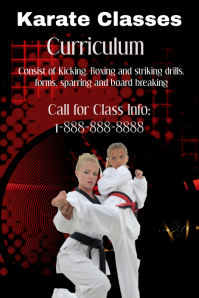 Karate Martial Arts Classes Flyer Template | PosterMyWall