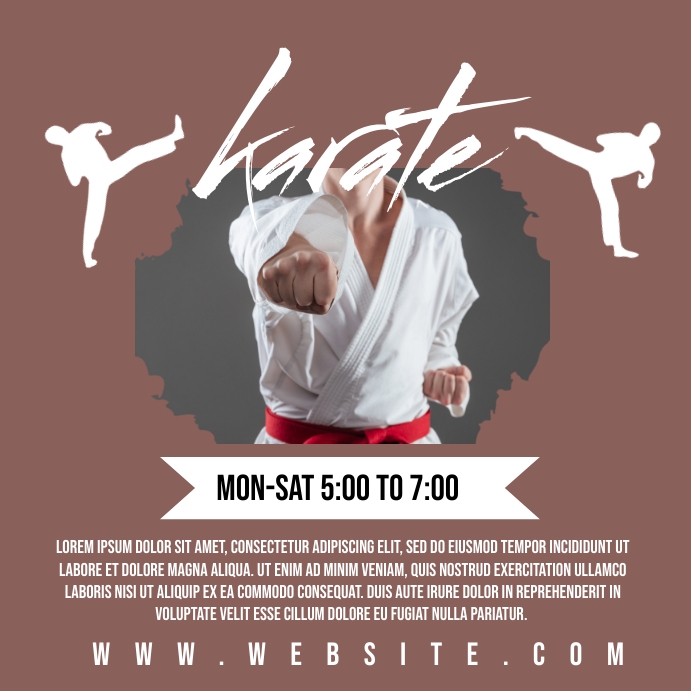 Plantilla de Volantes de Karate | PosterMyWall