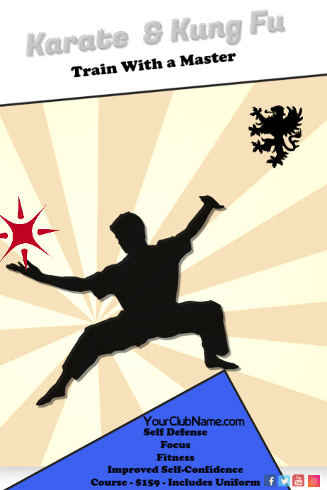 Karate/Kung Fu/Martial Arts Template | PosterMyWall