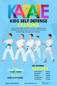 Karate Lessons Poster Template | PosterMyWall