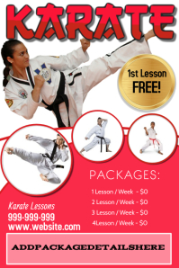 Karate Martial Arts Classes Flyer Template | PosterMyWall