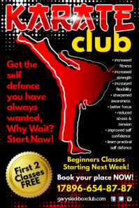 Karate Classes Poster Template | PosterMyWall