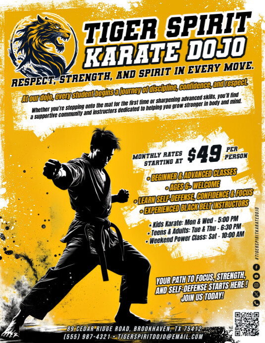 Karate School Flyer Template | PosterMyWall
