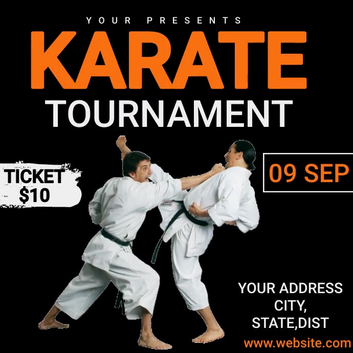 Karate tournament template | PosterMyWall