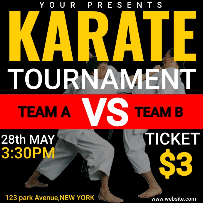 Karate tournament template | PosterMyWall