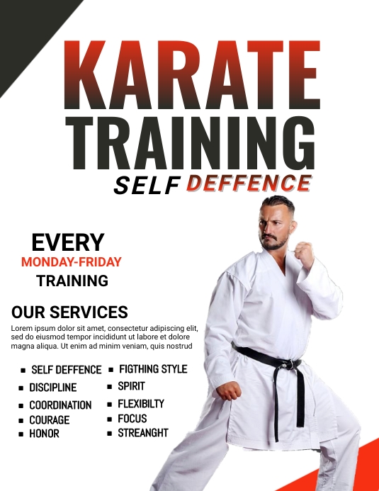 Plantilla de Karate Training | PosterMyWall