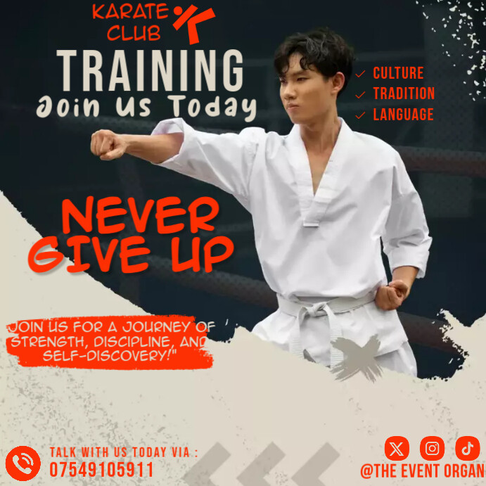Karate Training Template | PosterMyWall