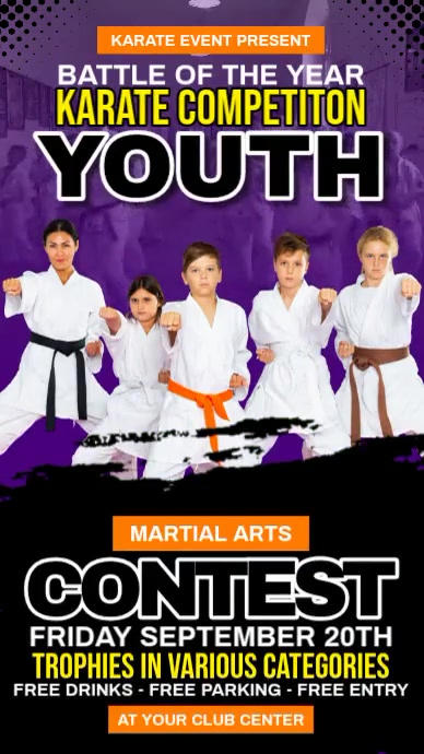 Karate Youth Competition Template | PosterMyWall