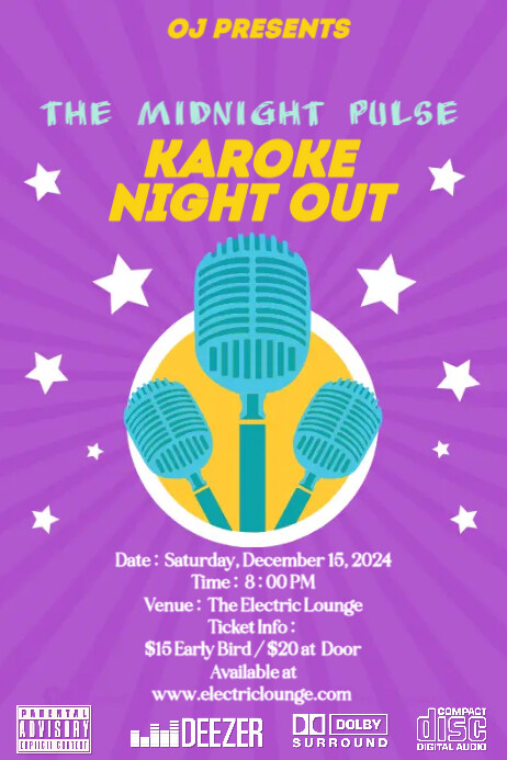 Kareoke poster Template | PosterMyWall