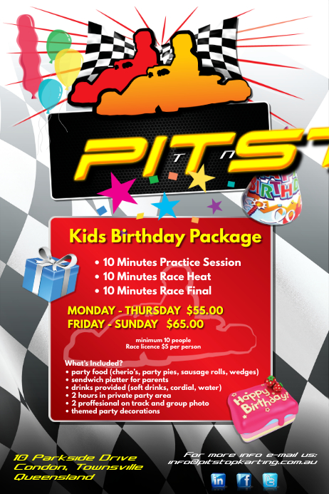 Karting leaflet Template | PosterMyWall