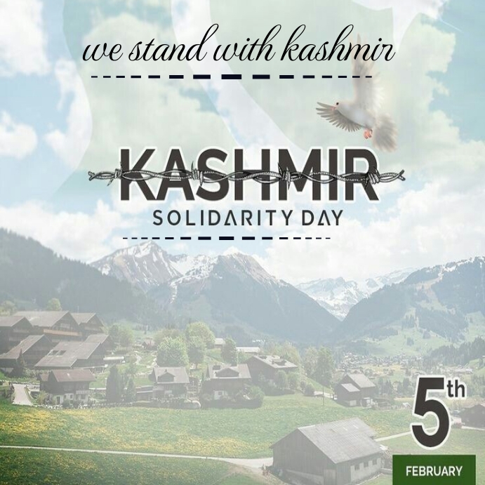Kashmir solidarity day instagram post Template | PosterMyWall