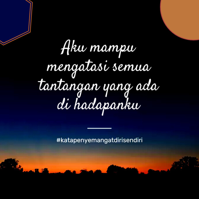 Kata Penyemangat Diri Sendiri Template | PosterMyWall