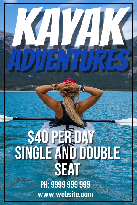 Kayak Hire Template | PosterMyWall