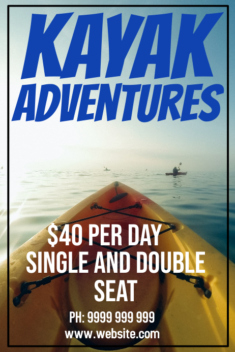 Kayak Hire Template | PosterMyWall