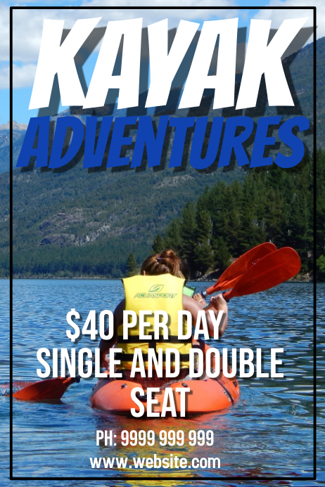 Copy of Kayak Hire | PosterMyWall