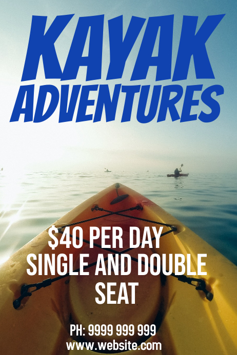 Kayak Hire Template | PosterMyWall