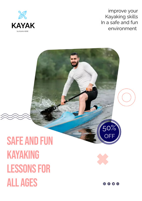Kayak Lessons Template | PosterMyWall