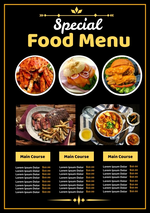 FOOD A4.KC Template | PosterMyWall