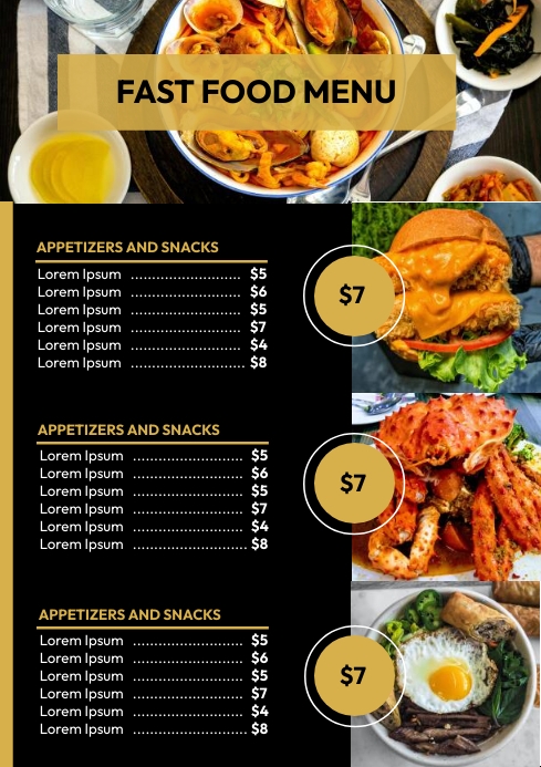 FOOD A4.KC Template | PosterMyWall