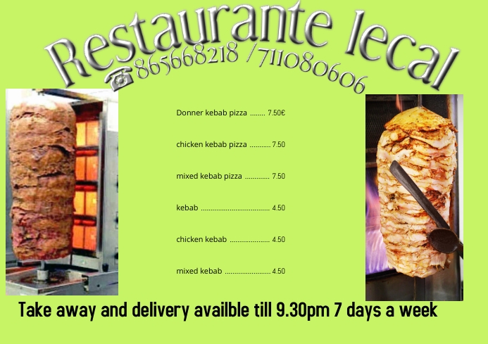 kebab Template | PosterMyWall