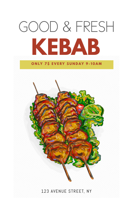 kebab flyer design template | PosterMyWall