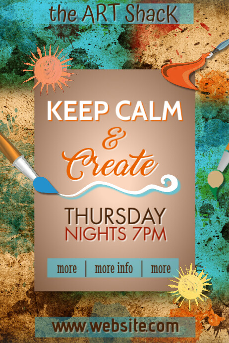 Keep Calm & Paint Poster Template | PosterMyWall