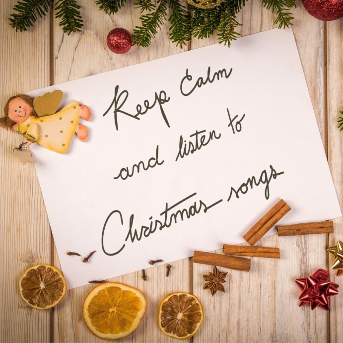 Copy of Keep calm listen christmas songs template | PosterMyWall
