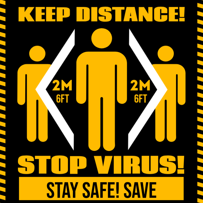 Copy of KEEP DISTANCE BANNER | PosterMyWall