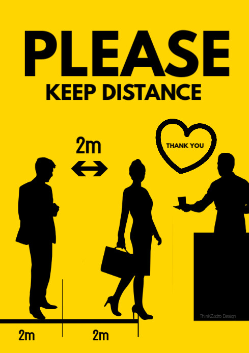 Copy of Keep Distance Security Prevention Covid19 | PosterMyWall