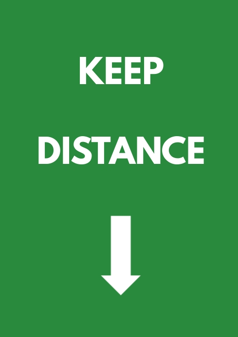 Keep distance sign Template | PosterMyWall