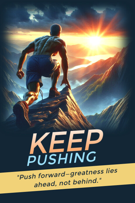 Copy of Keep pushing | PosterMyWall