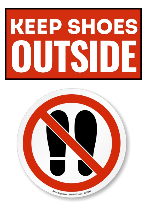 Copy of keep shoes outside | PosterMyWall
