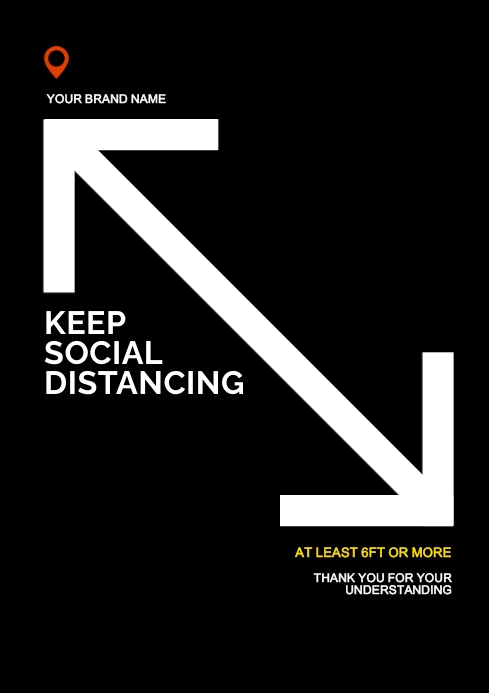 Keep Social distance covid 19 flyer Template | PosterMyWall