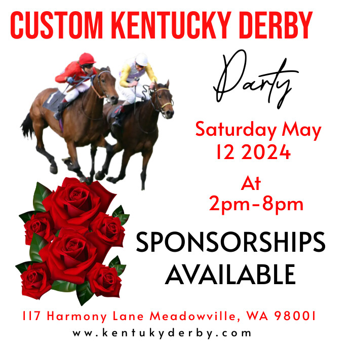 Plantilla de Kentucky Derby Party Invitation Template, Hor | PosterMyWall