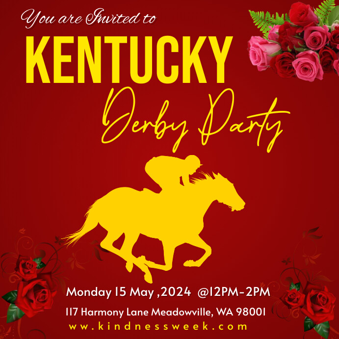 Kentucky Derby Party Invitation Template, Tal | PosterMyWall