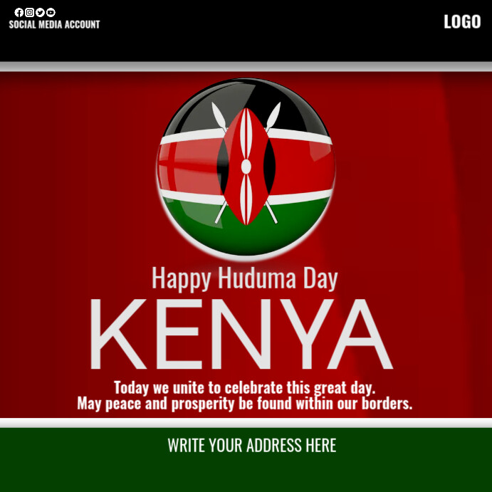 Kenya Huduma Day Template | PosterMyWall