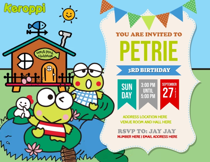 Keroppi Template | PosterMyWall